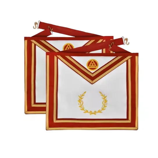 Freemasons Masonic Regalia ROYAL ARCH CHAPTER APRON RED VELVET WITH ...