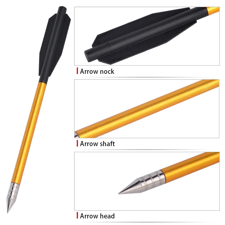 Hot Sale Archery Outdoor Aluminium Shaft Bolts Arrows Powerful Steel ...