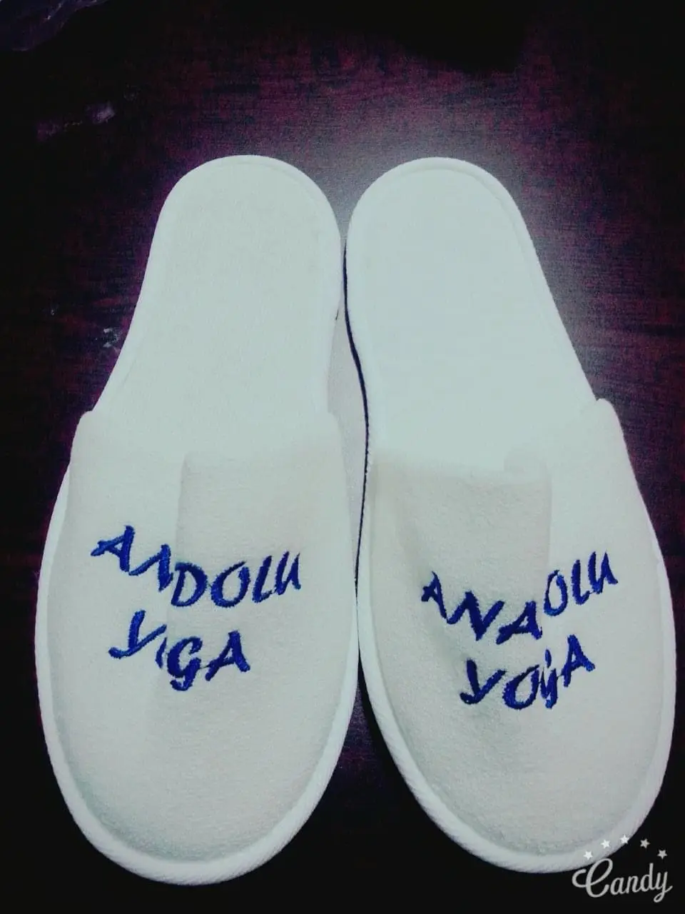 Custom Promotional Hotel Slippers With Printed Logo - French Terry ...
