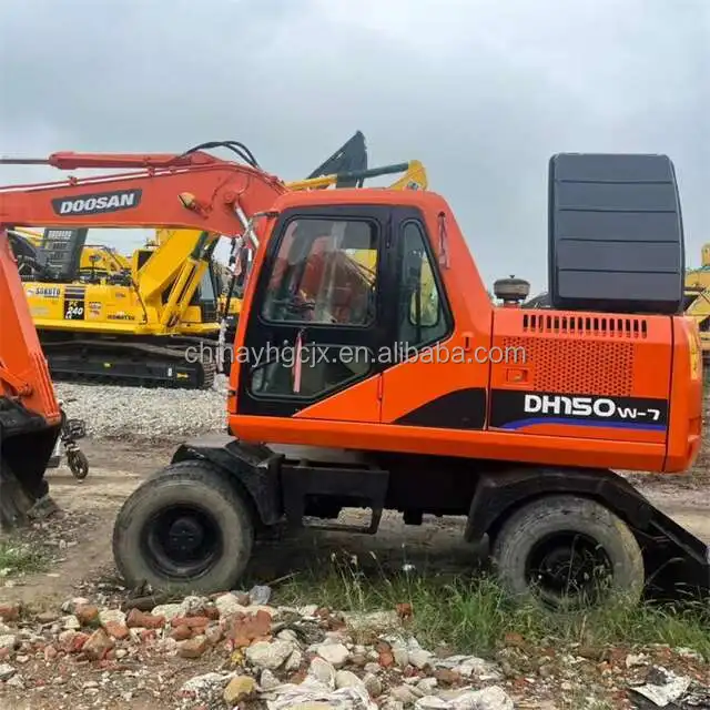 Korea Original Doosan 150 Wheel Excavator/ 15 Ton DOOSAN DH150w-7 Used ...
