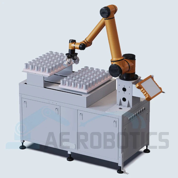 Aubo Cobot For Cnc Automation Tending Sliding Double Dial Solution Simple And Efficient ...