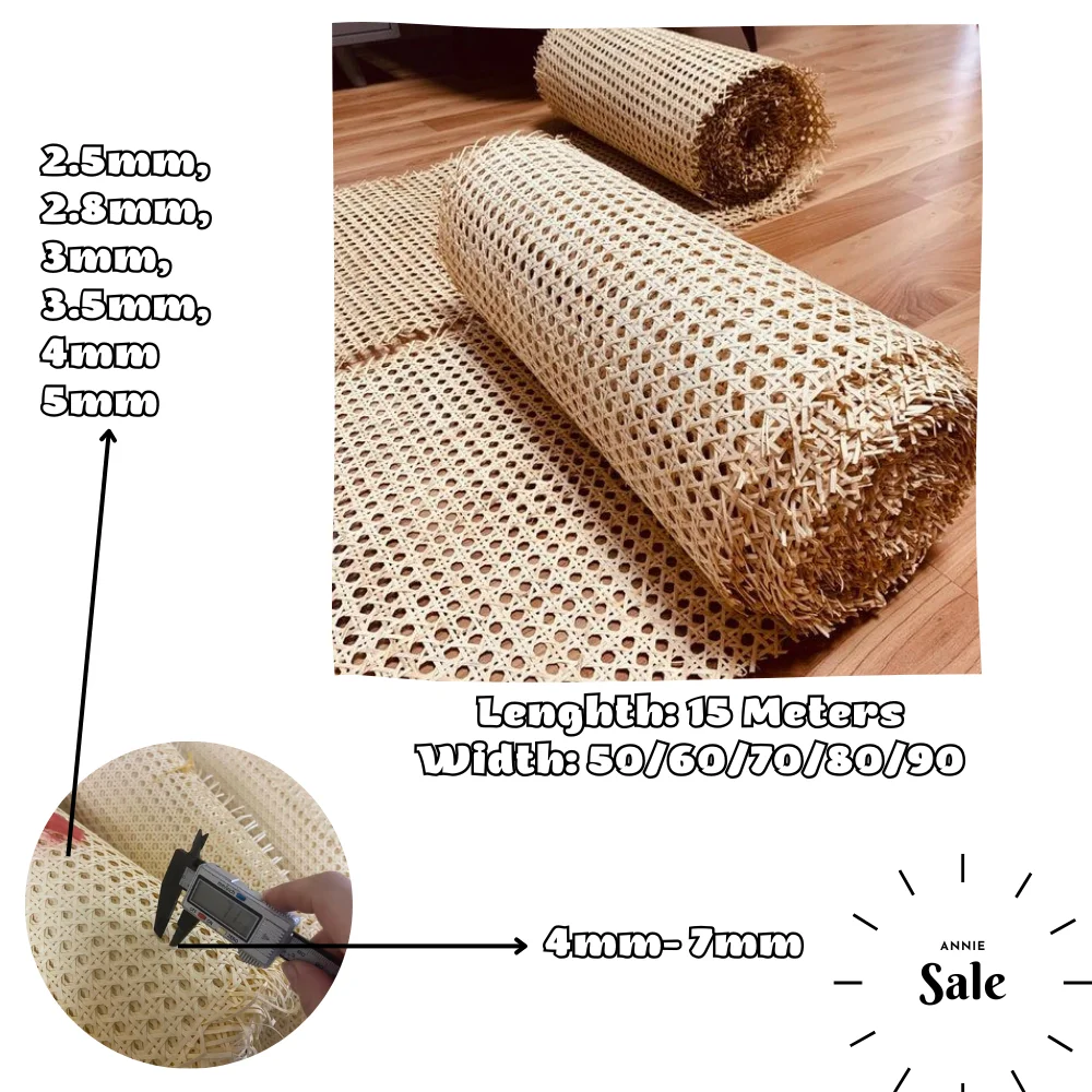 100% Natural Rattan Webbing Vietnamese Rattan Cane For Furniture In ...