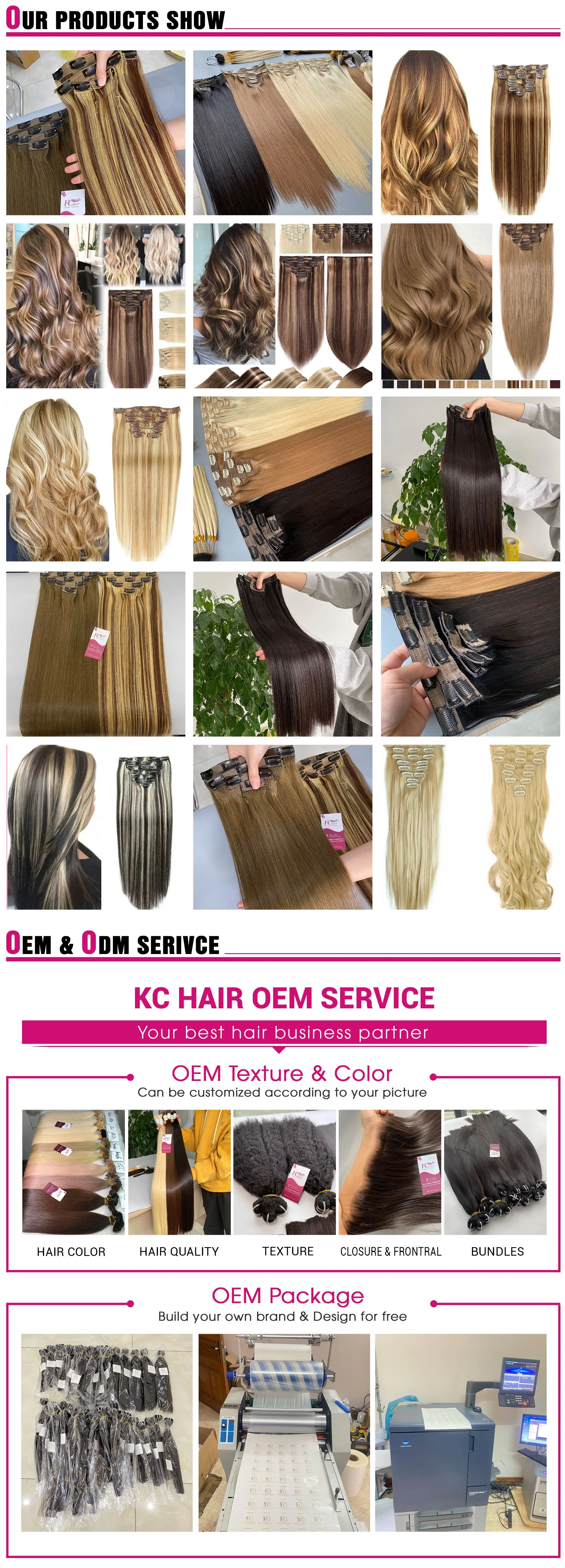 Invisible Roots Clip In Hair Extensions Double Drawn Raw Vietnamese ...