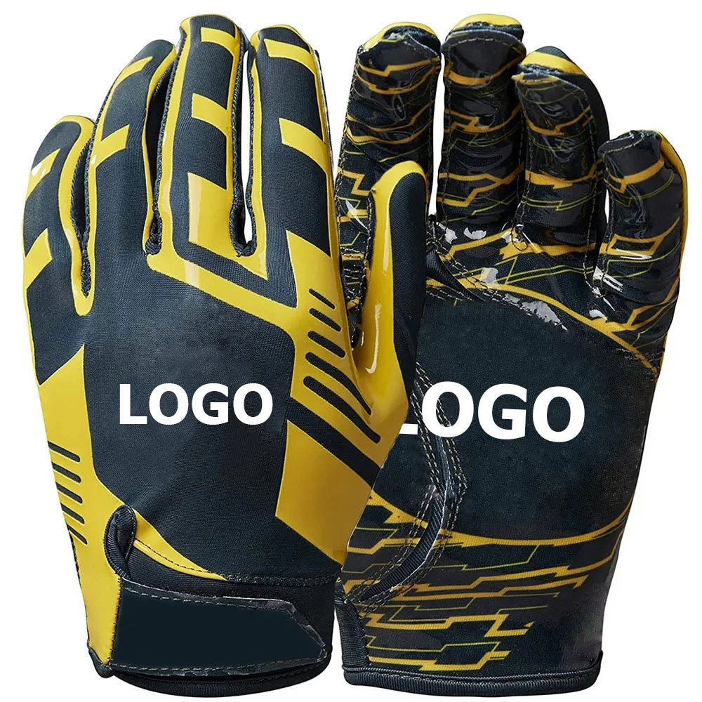 Custom Made American Football Receiver Gloves Sports Wear Safety Gloves ...