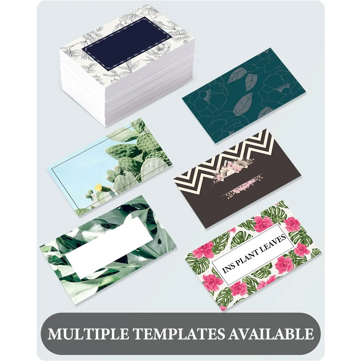 Design Your Own 300gsm Business Cards With Logo Plant Leaves Your ...