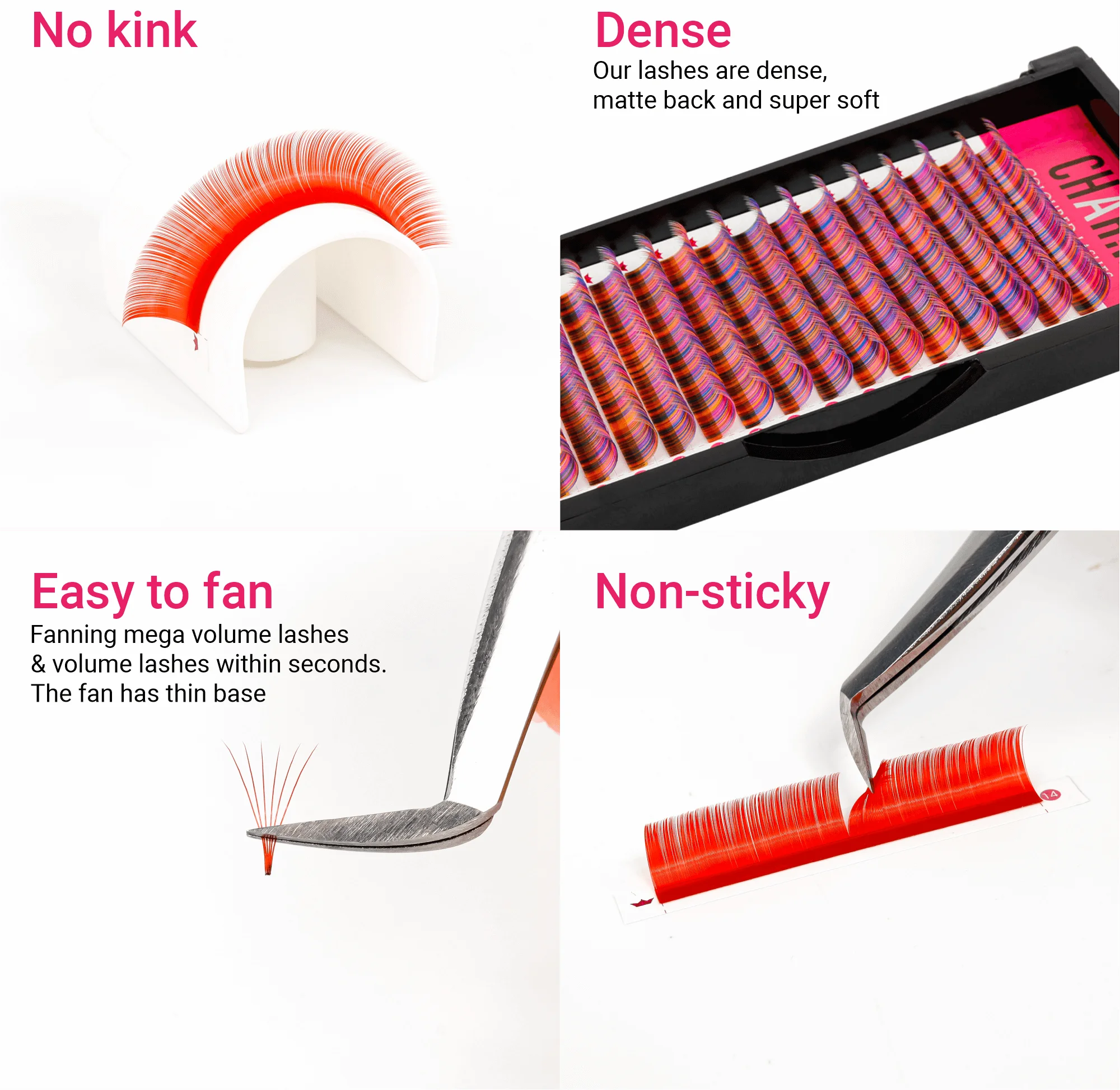 Brown Eyelash Extensions Lightweight Korean Pbt Fiber Cashmere Lash ...