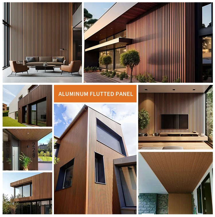 Outdoor Exterior Metal Wall Panel Cladding Boards UV Resistant