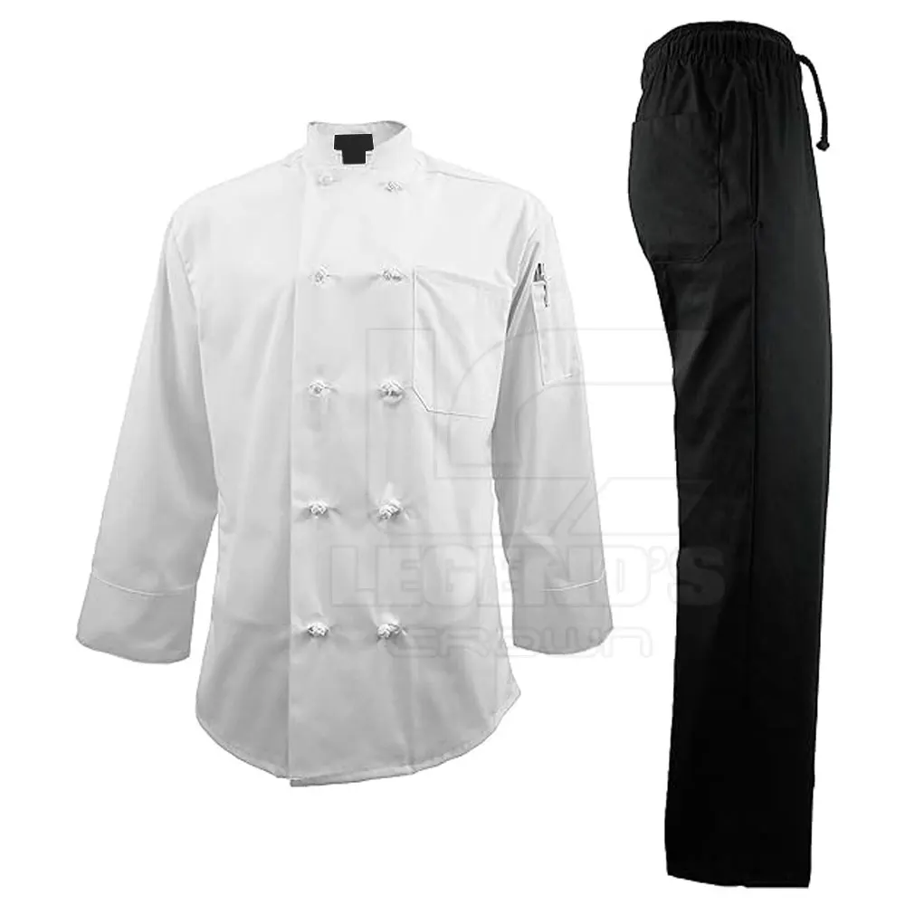Full Sleeve Restaurant Chef Kitchen Chef Uniforms Double Breasted ...