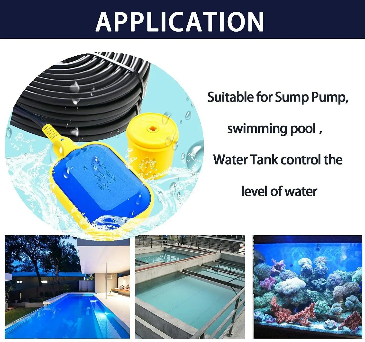 Float Switch Automatic Water Or Liquid Level Sensor Sump Tank No/nc ...