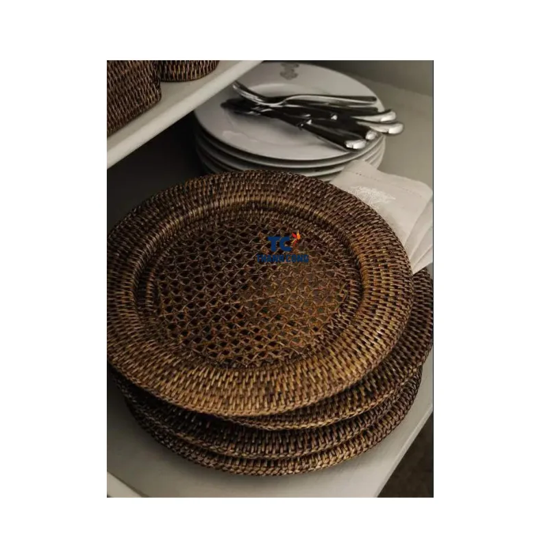 Hot Sale Rattan Charger Plate/rattan Snowflake Shaped Wedding Charger ...