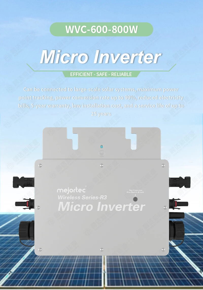 700w Micro Inverter Solar Grid Tie Microinverter Ip65 Wifi Control Self ...