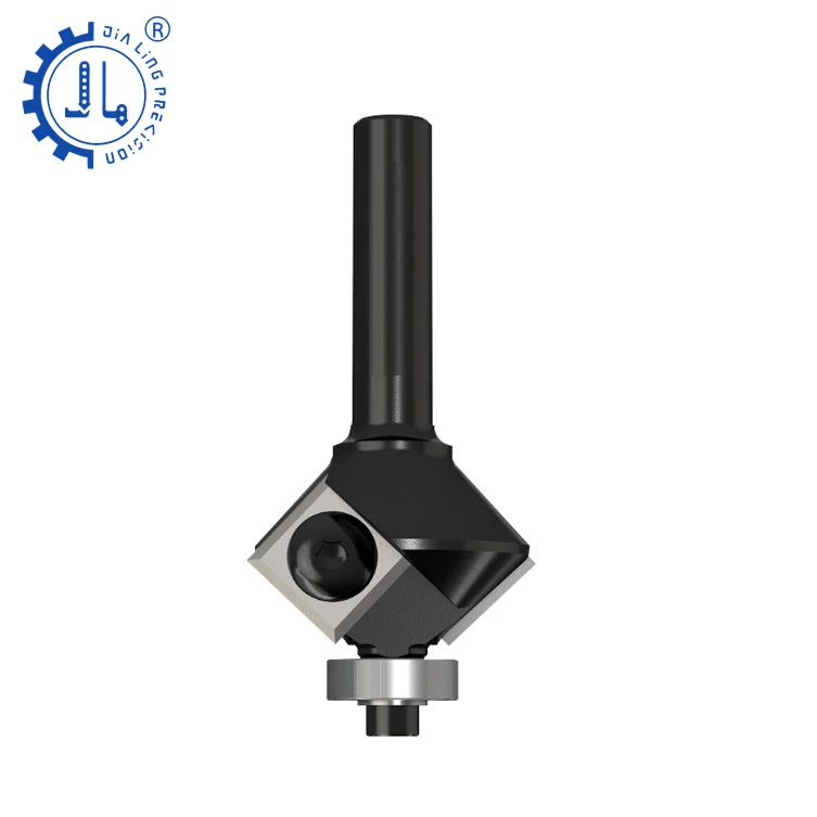 Spiral Flush Trim Router Bit with Replaceable Carbide Insert