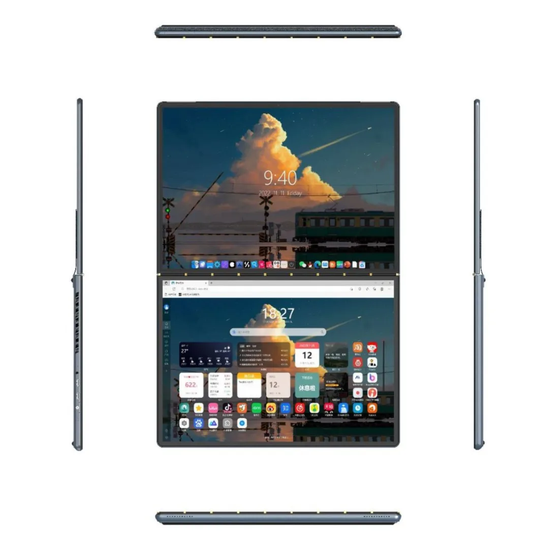 New High-Performance N100 Laptop 13.5-Inch Linked Dual-Screen 10-Finger ...