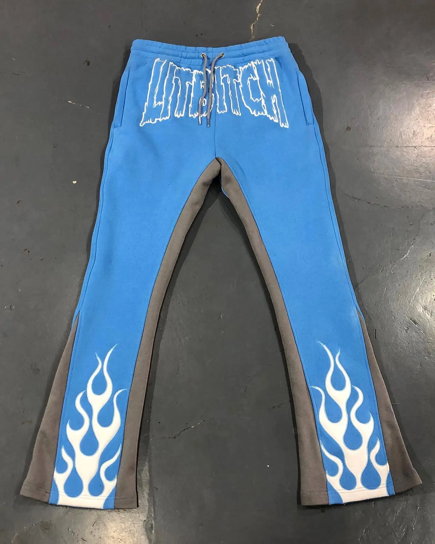 Custom Gallery Mens Track Stacked Flair Breathable Trouser 100% Cotton ...