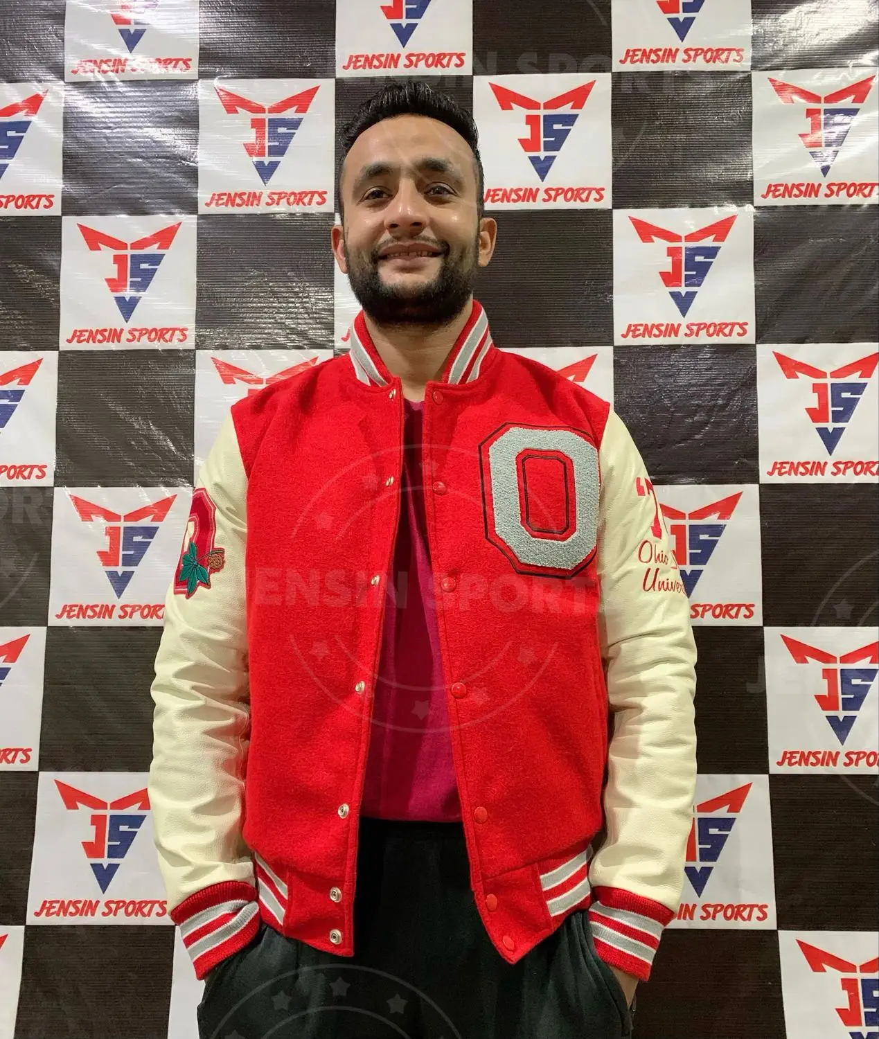 Ohioo State University Varsity Letterman Jacket For Men Patch Chenille ...