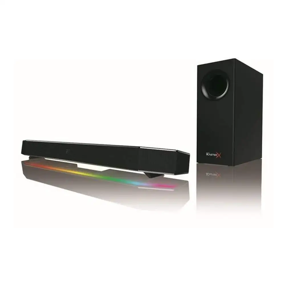 创意声音blasterx Katana多通道蓝牙辅助输入耳机输出麦克风输入光学输入usb，用于电脑游戏音箱 - Buy 三路音频交叉黑色游戏扬声器,游戏soundbar Rgb照明5驱动设计 ...