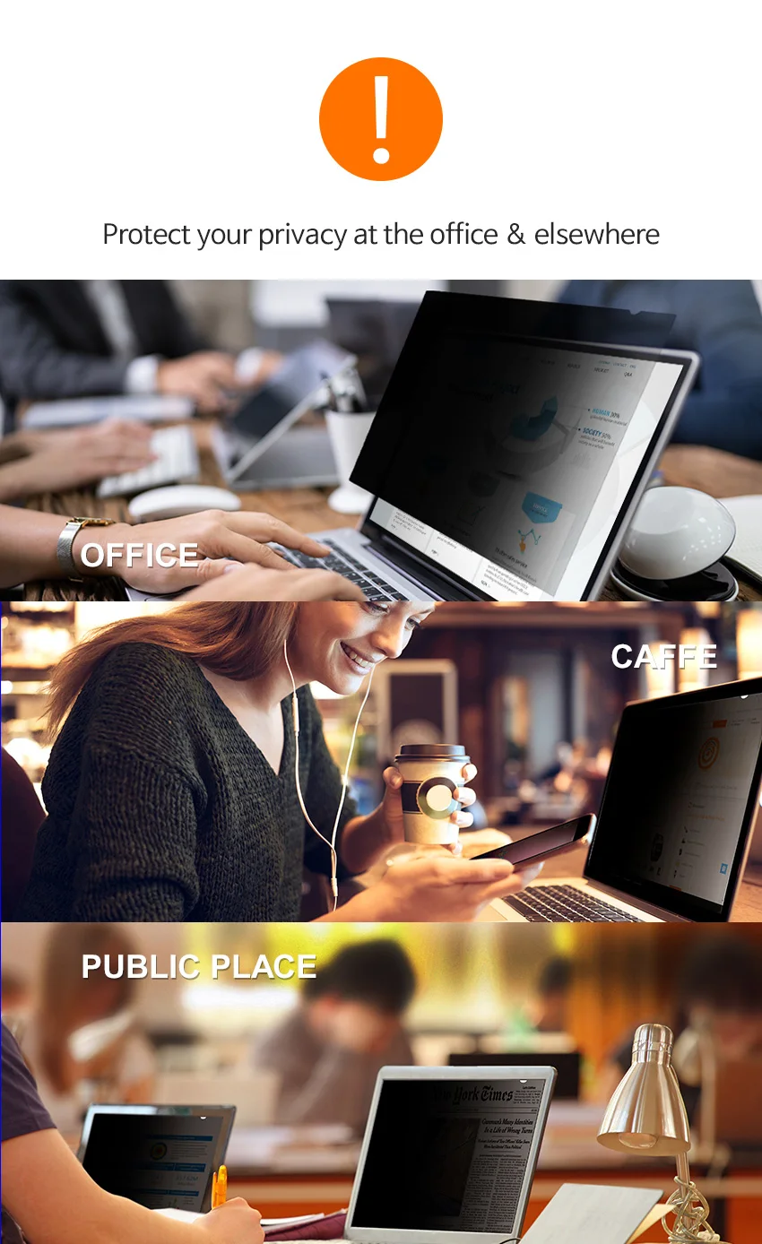 Sview Privacy Filter - Anti-Spy, Anti-Blue Light Protection