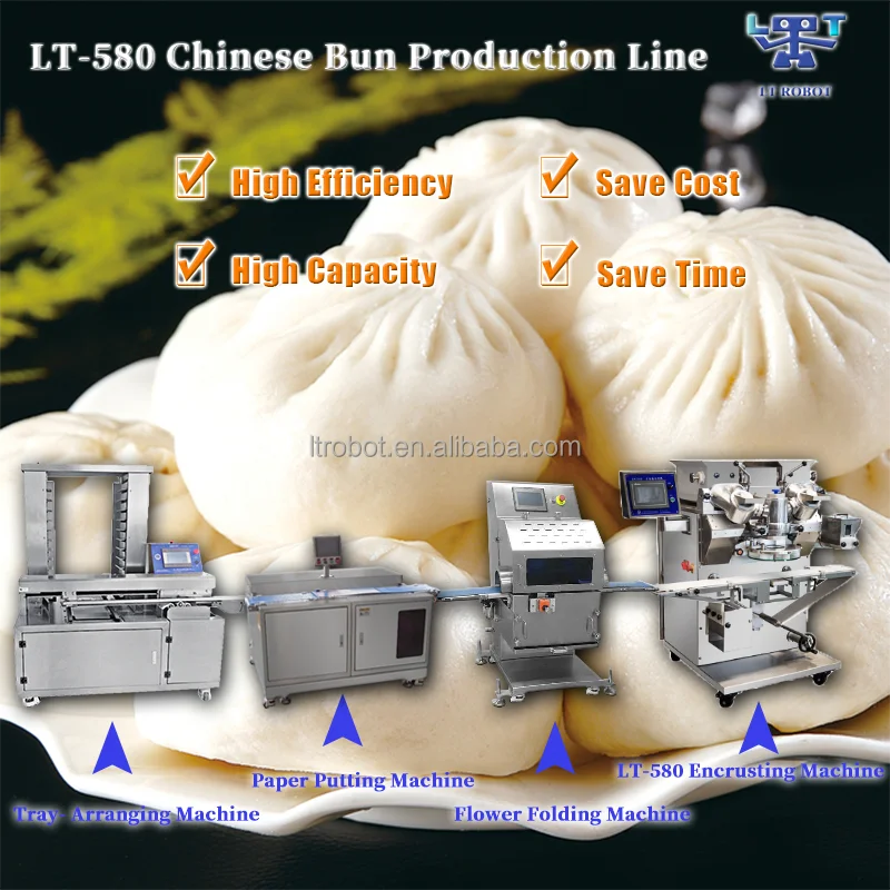 2023 Newly Designed Fully Automatic Steamed Stuffed Bun Making Machine ...