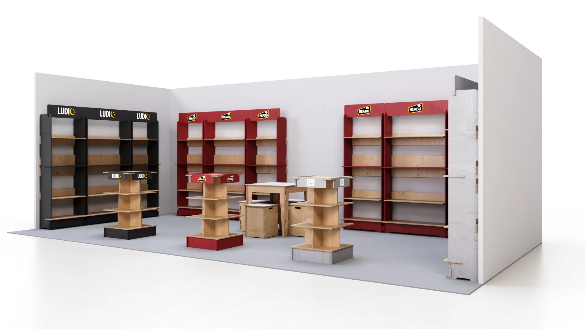 Portable Exhibition Stand Customized Design Easy Assembly Wooden ...