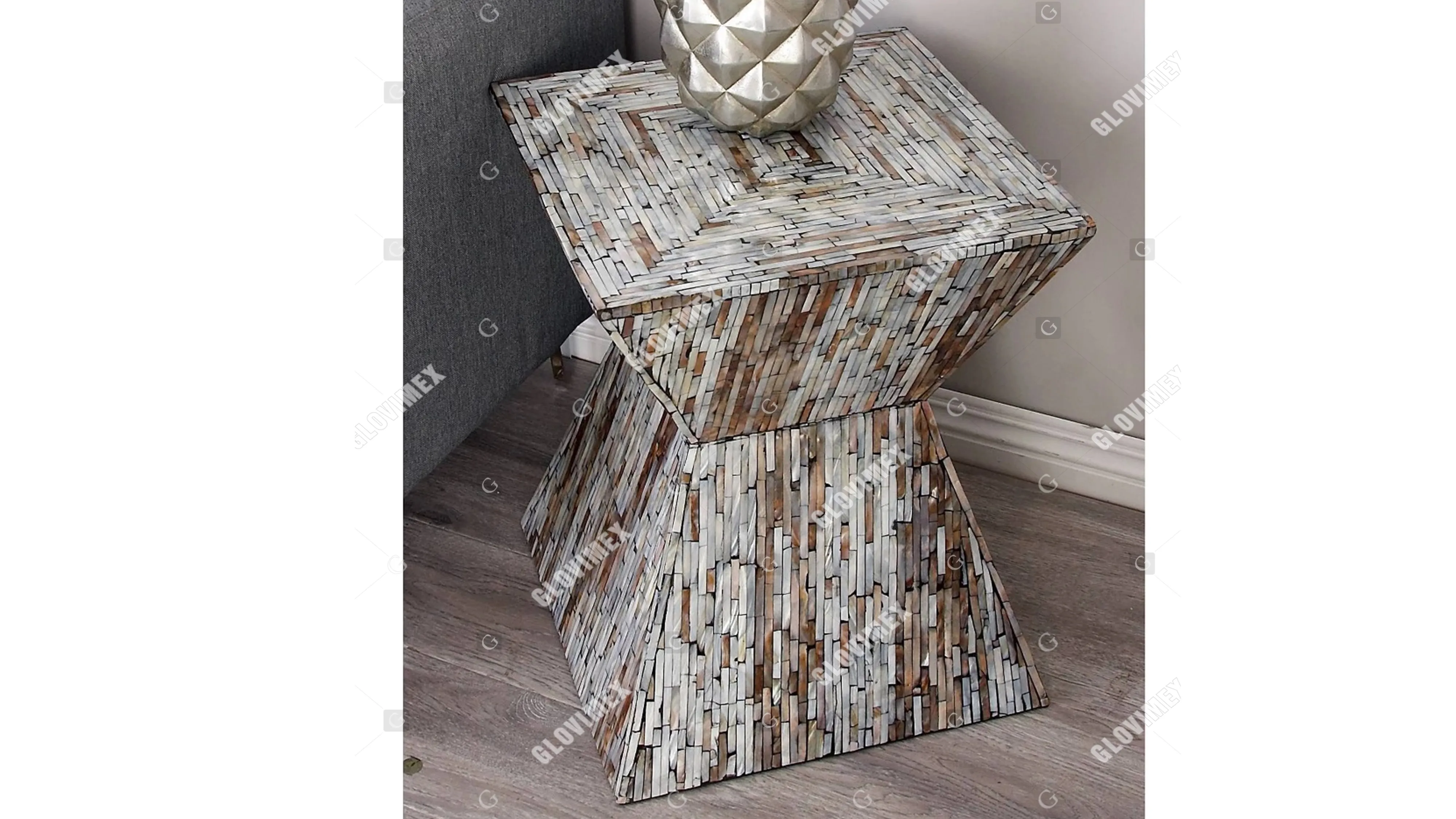 Best Collection Capiz Shell Stool Capiz Shell Side Table Handcrafted ...