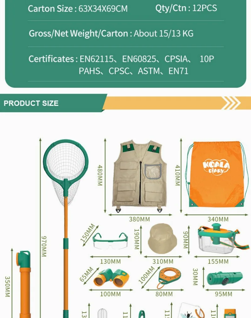 Explore Tool Set Premium Kids Camping Toys Kids Outdoor Explorer Kit ...