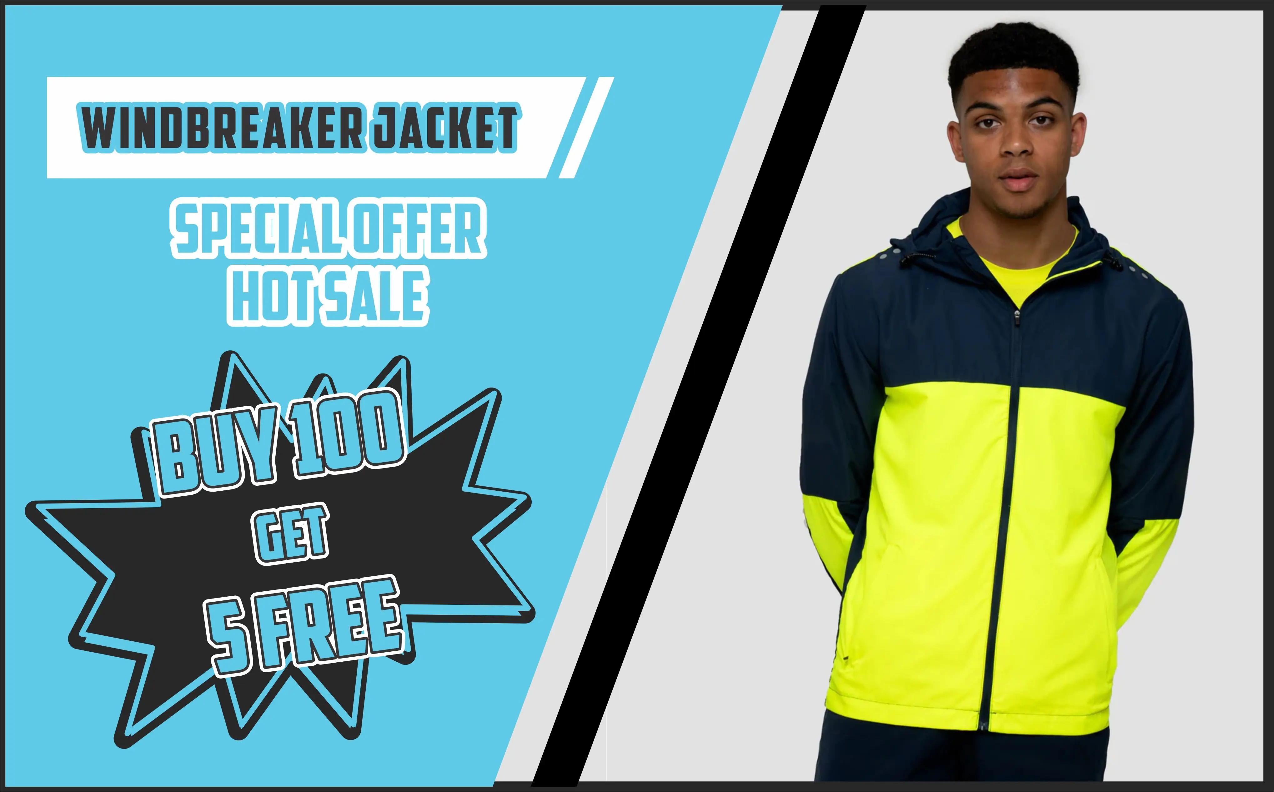 Custom Jacket Mens Self-cultivation Street Windbreaker Lapel Hoodie ...