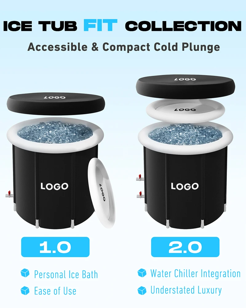 Cold Plunge Ice Bath Tubs PVC Inflatable Ice Bath with Cooling System ...