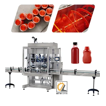 Mtw Food Grade Automatic Piston Thick Tomato Sauce Paste Bottle Filling ...