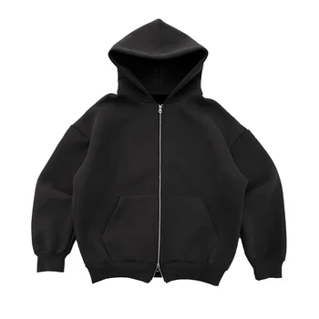 Custom 500 Gsm Heavyweight Full Zip Up Hoodies Manufacturer Oversized ...