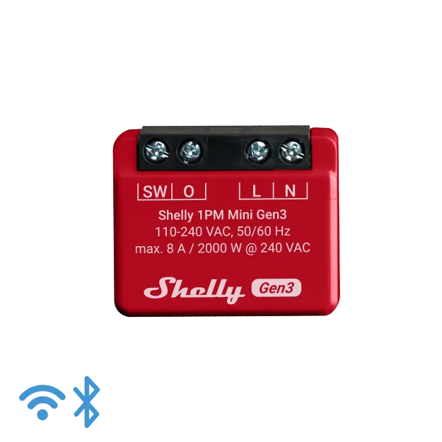 Shelly 1PM Mini Gen3 smart switch with Power Metering smart life wall ...