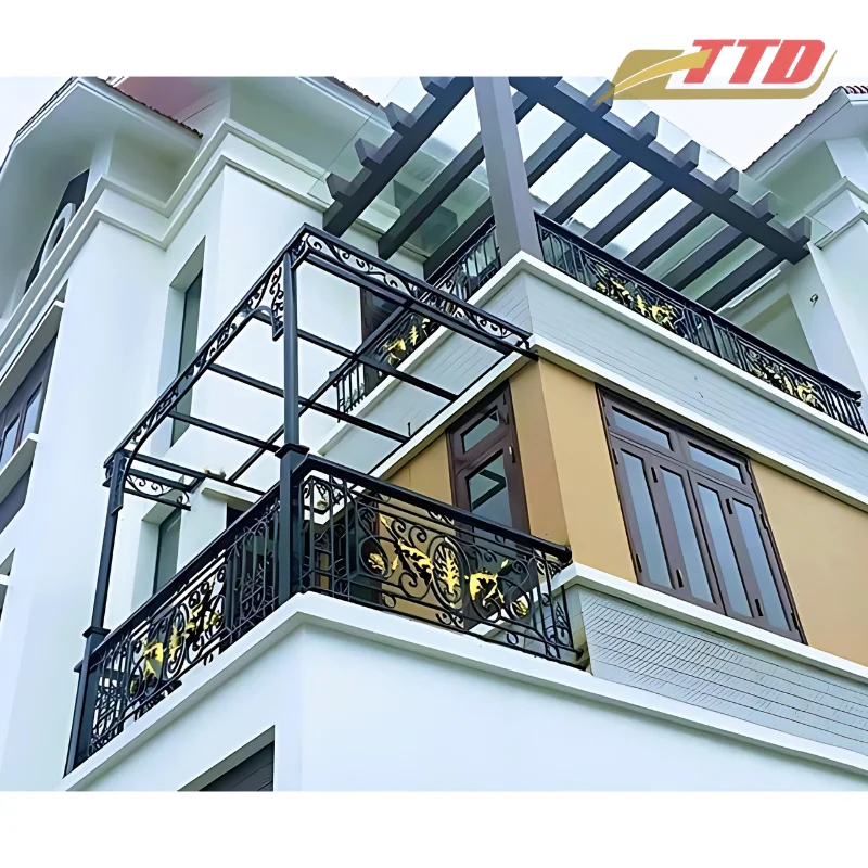 Elegant Custom Wrought Iron Balcony Railing Weather-Resistant Design ...