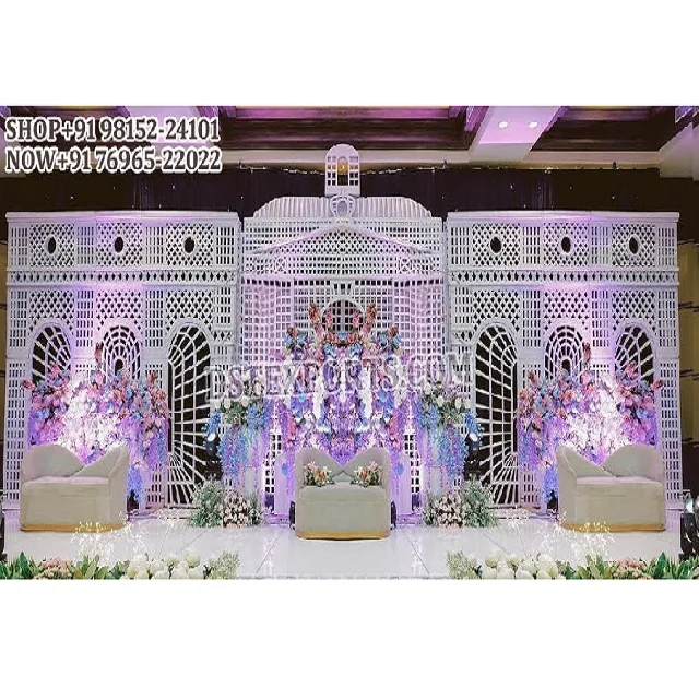 Arabian Wedding Laser Cut White Stage Set Elegant Wedding Stage Laser ...