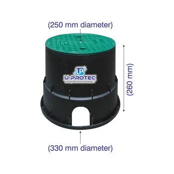 Pvc Earth Pit Chember With Cover (round Type Big 250 Mm Diameter)at ...