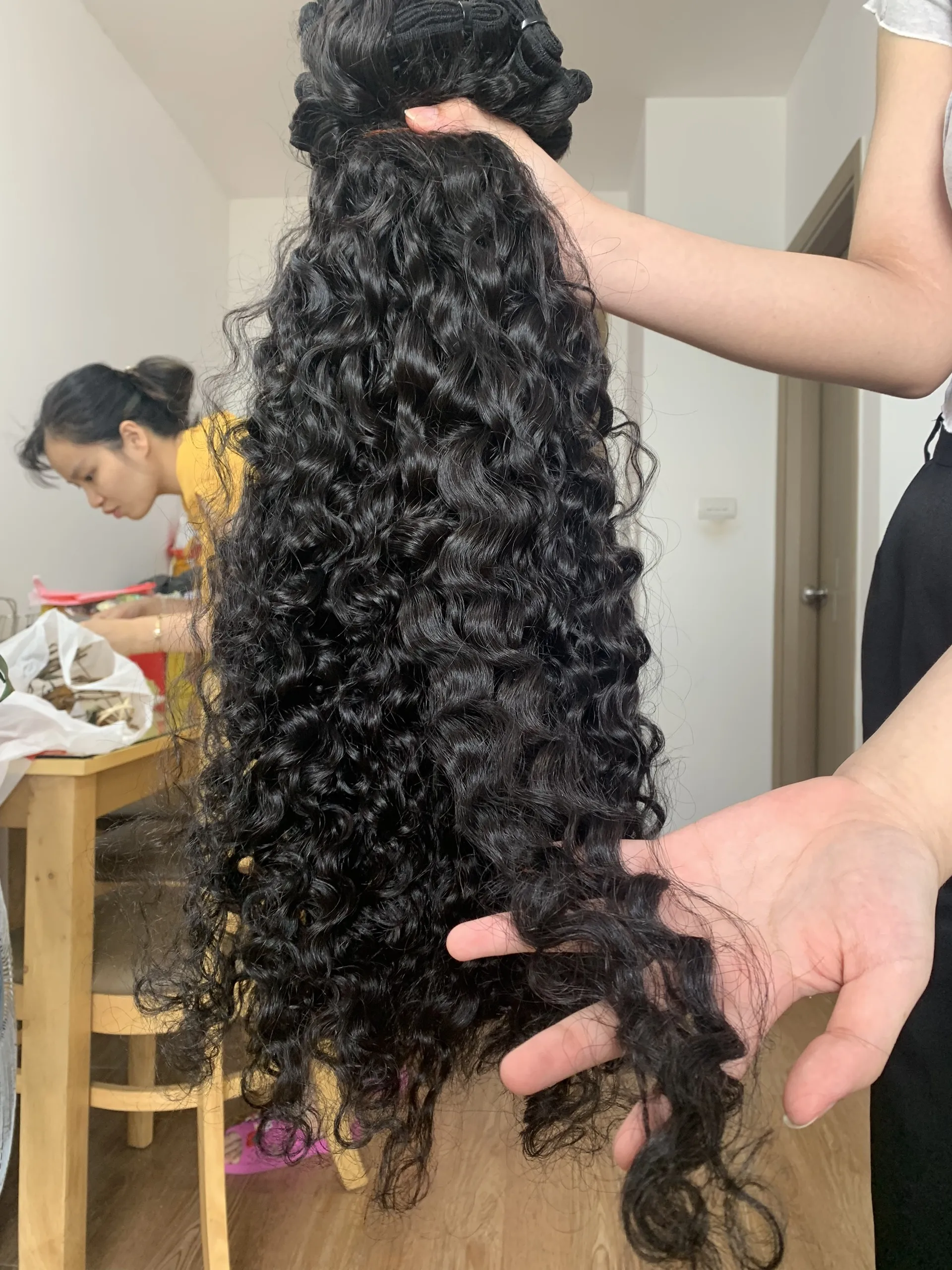 Wholesale Vietnamese Burmese Curly Raw Hair Natural Black Grade 100% ...