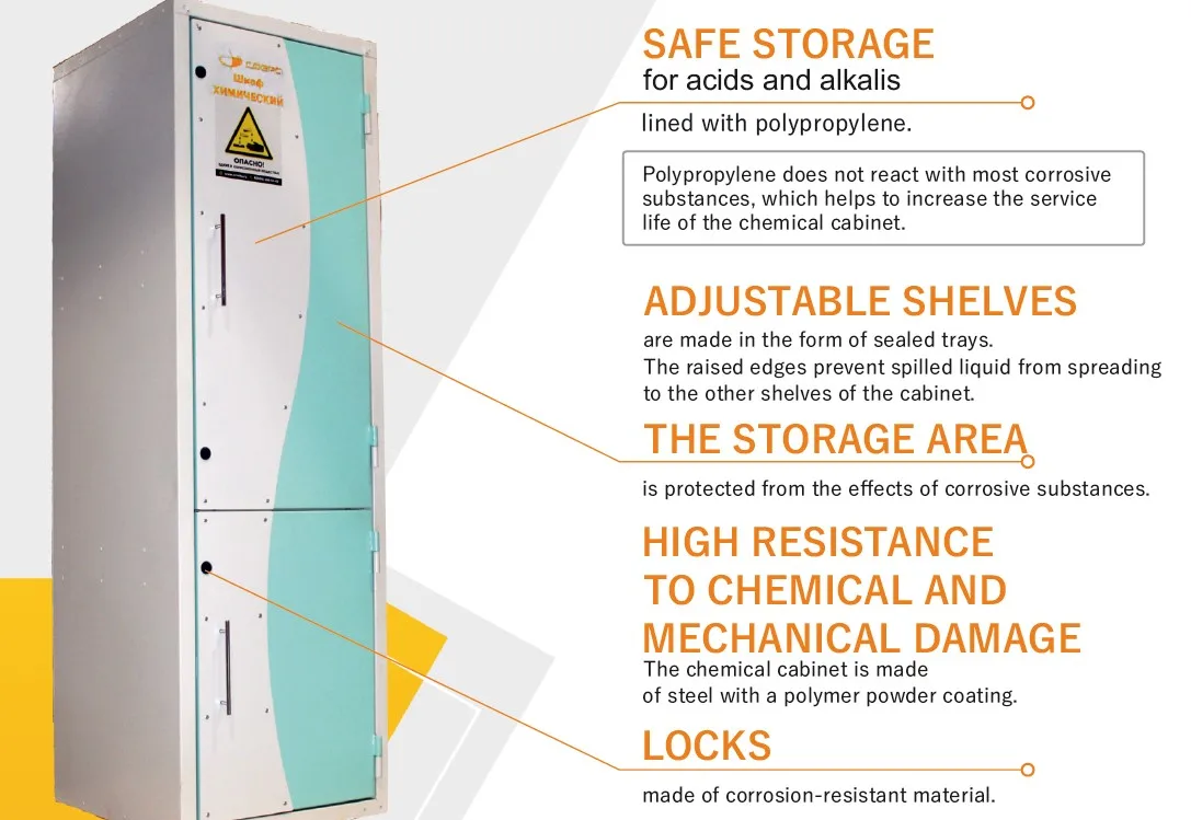 Armario químico para almacenar sustancias corrosivas, ácidos y álcalis, almacenamiento seguro ...