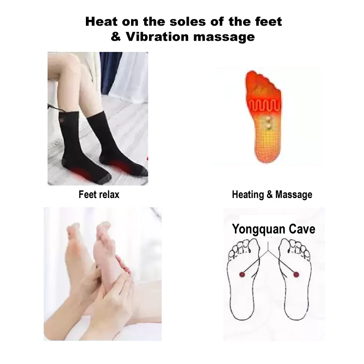 2023 Patented Heating And Vibration Massage Heated Socks For Women Men ...