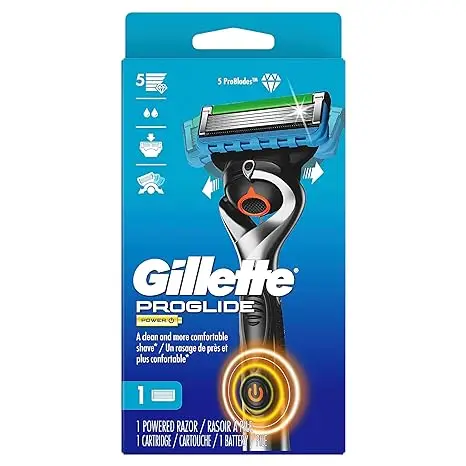 Gillette Proglide Power Razor For Men,1 Gillette Power Razor Handle + 1 ...