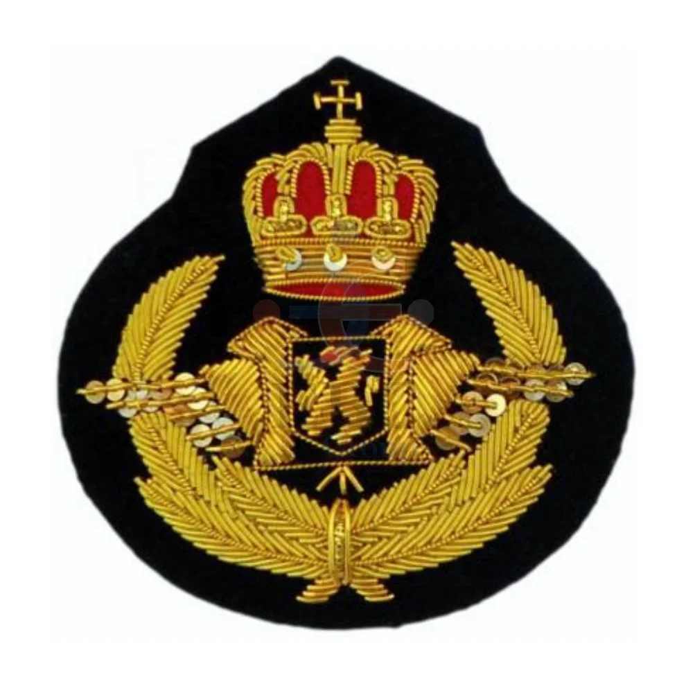Customs Hand Embroidered Badge Oem White Bullion Blazer Patch Handmade ...