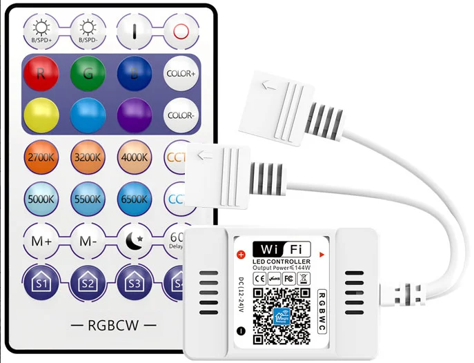 Wi-Fi RGBWW LED Controller + 28Keys Remote Controller| Alibaba.com