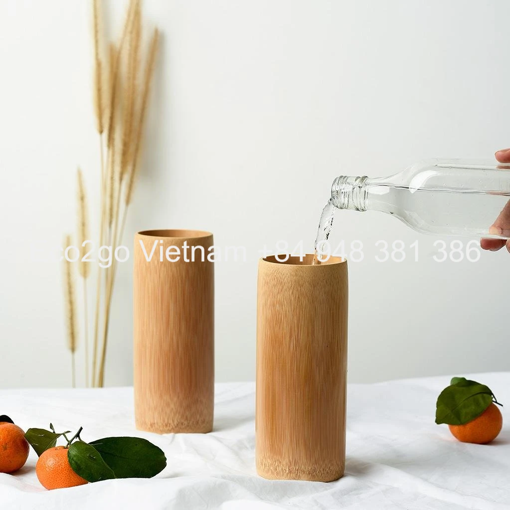 Reusable 20 Oz Glass Cup With Bamboo Lid And Straw Tumbler/ Bamboo Cups ...