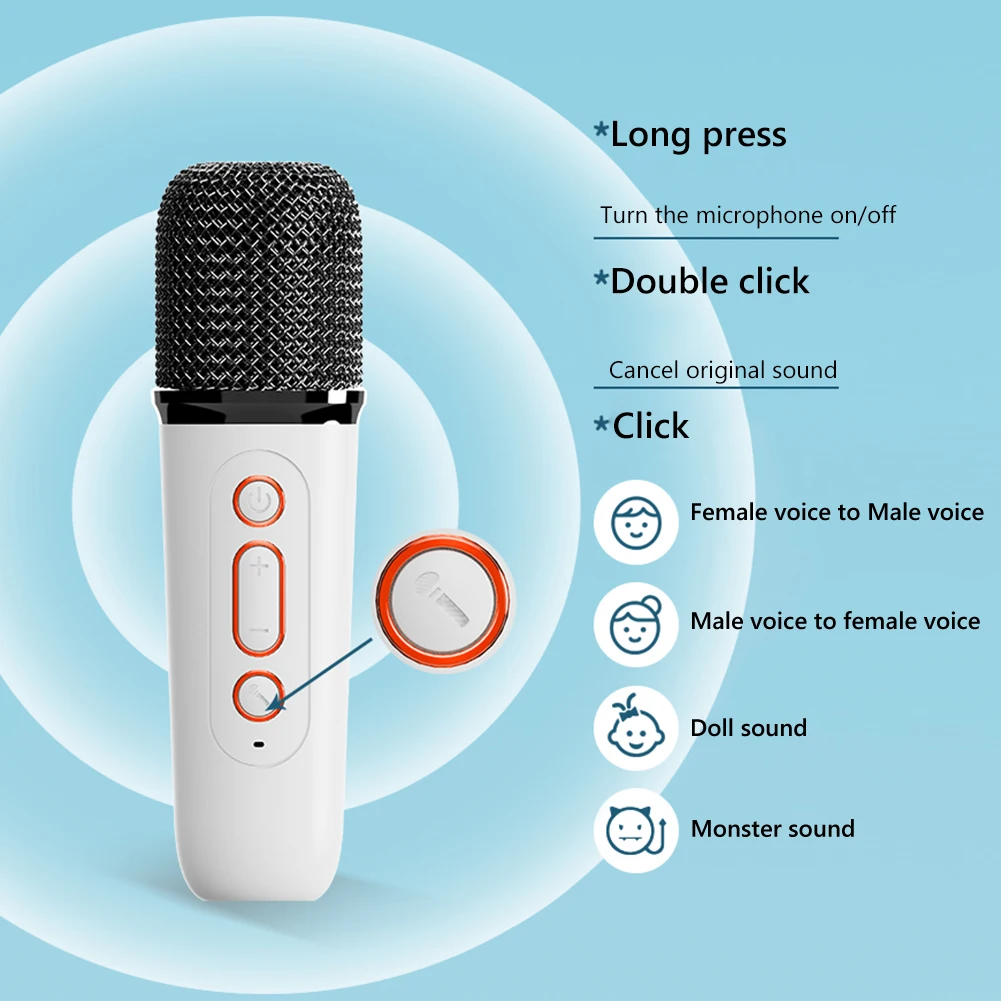 Jumon Mini Karaoke Machine Portable Bluetooth Speaker with Wireless ...