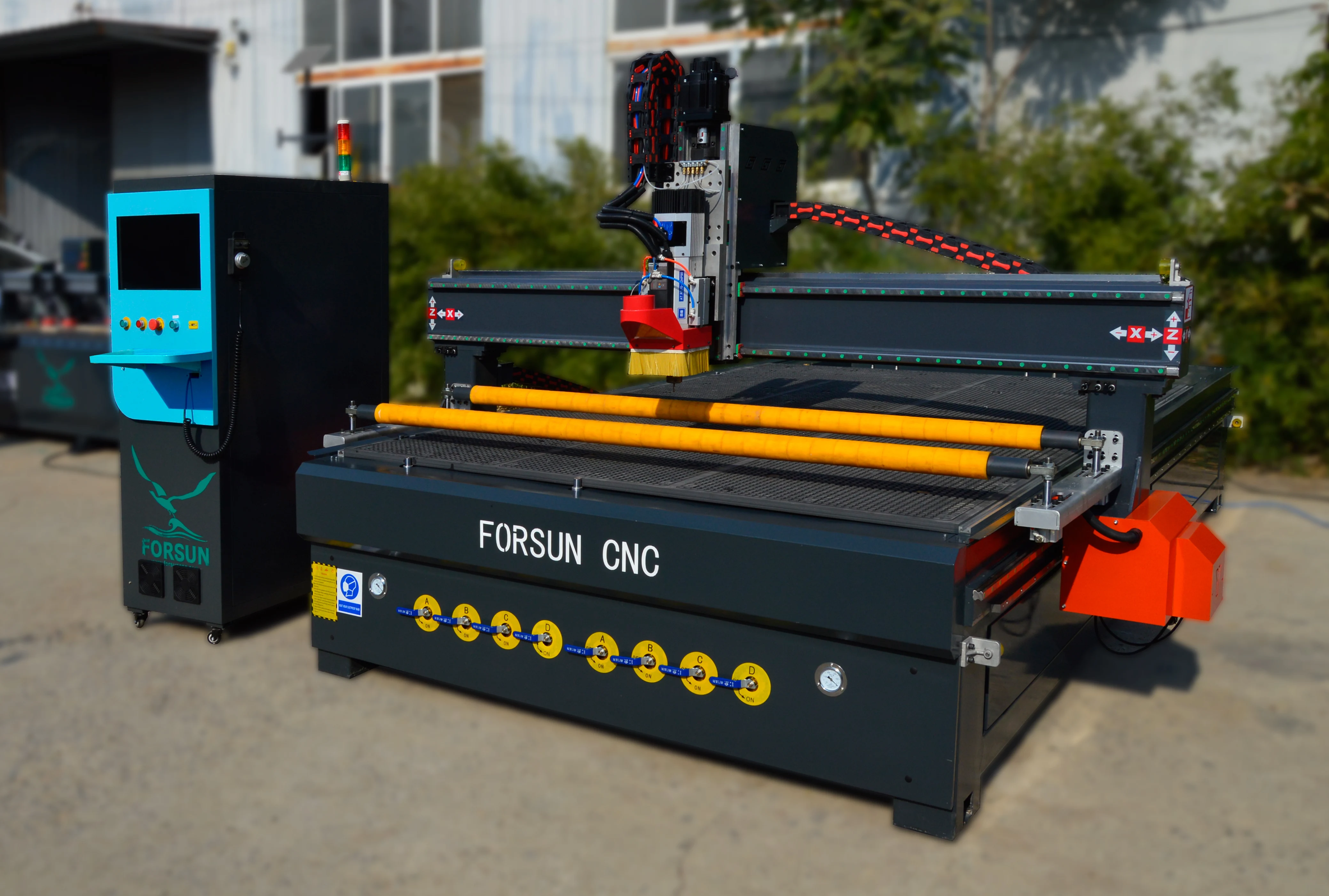 Big Spindles Pneumatic Atc Changeer Cnc Router 1325 Press Wheels - Buy ...