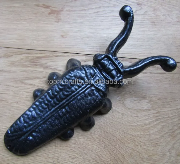 Heavy Duty Cast Iron Antique Beetle Boot Jack for Outdoor Porch