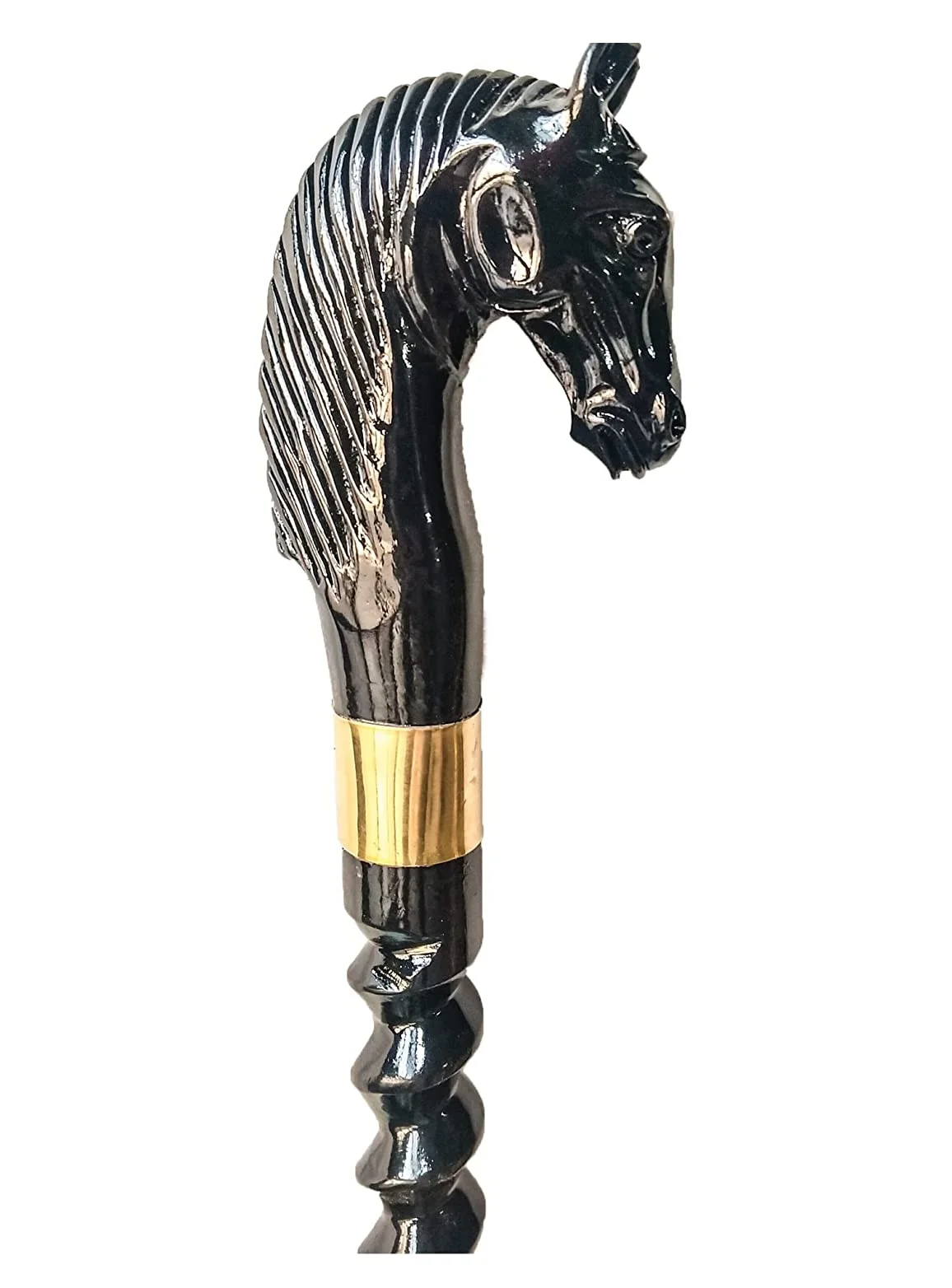 Bastón De Paseo Bastón Cabeza De León En Bronce Lacado Bastón Plegable