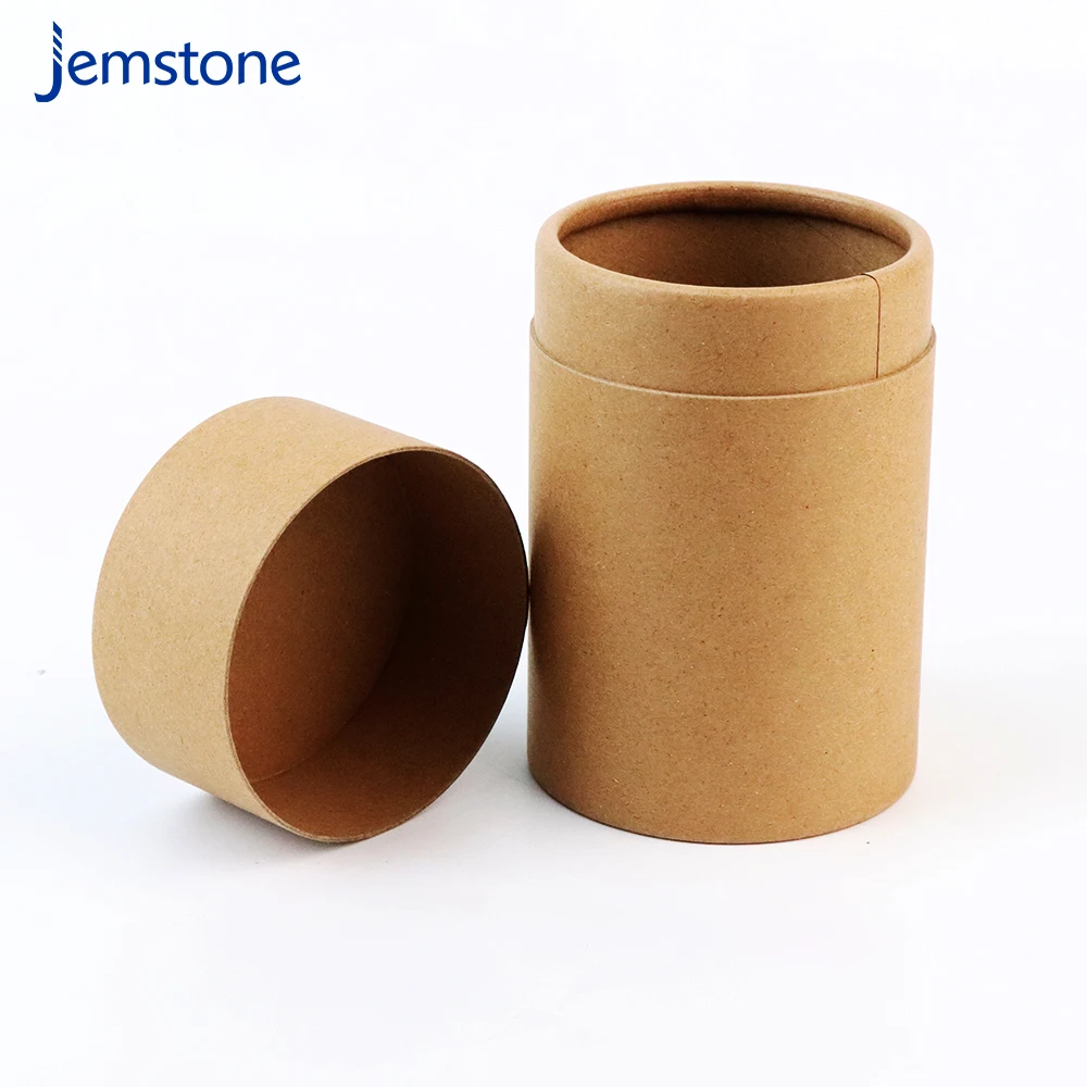 Custom Printed Recycled Kraft Cardboard Brown Paper Tube Lip Balm ...