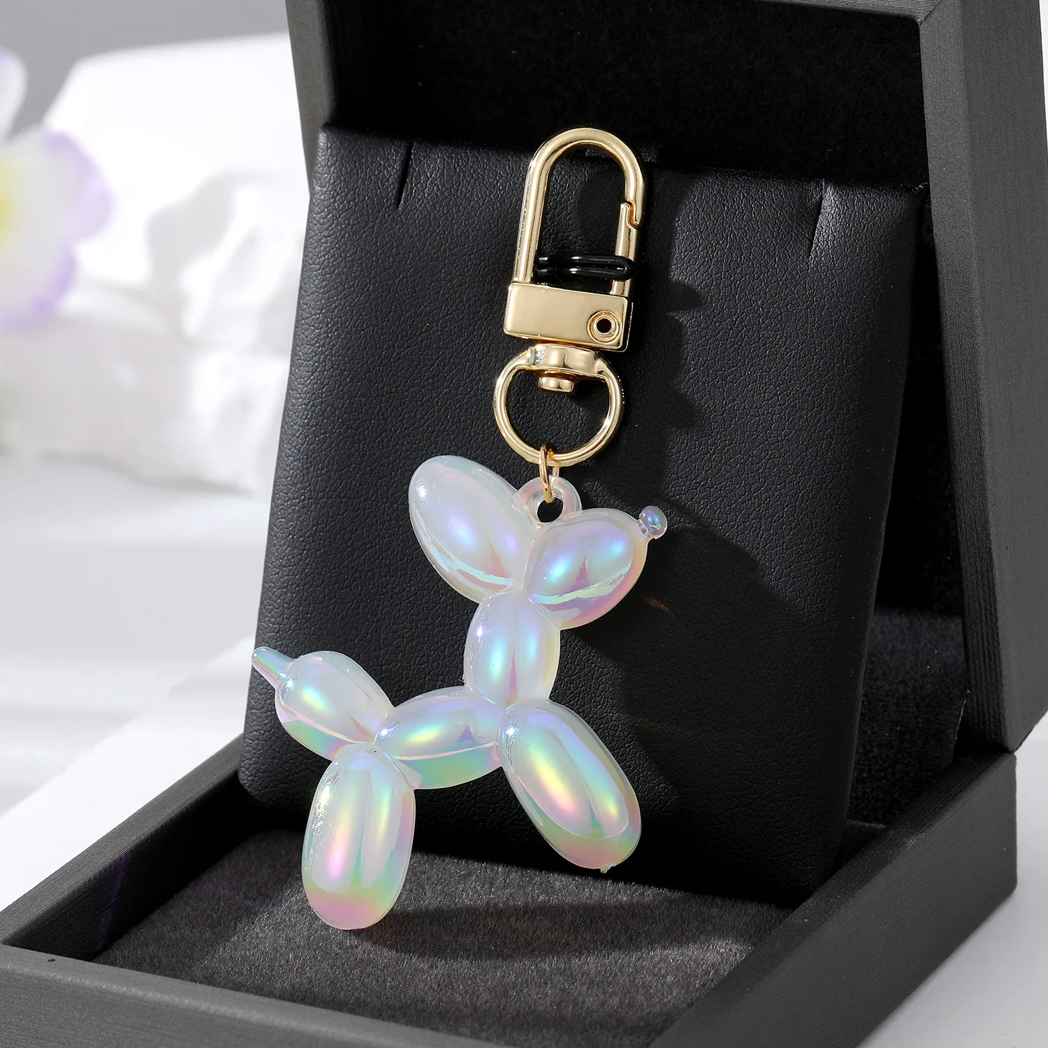 3D Cartoon PVC Keyring Men Women Couple Key Chain Bag Pink Blue White ...