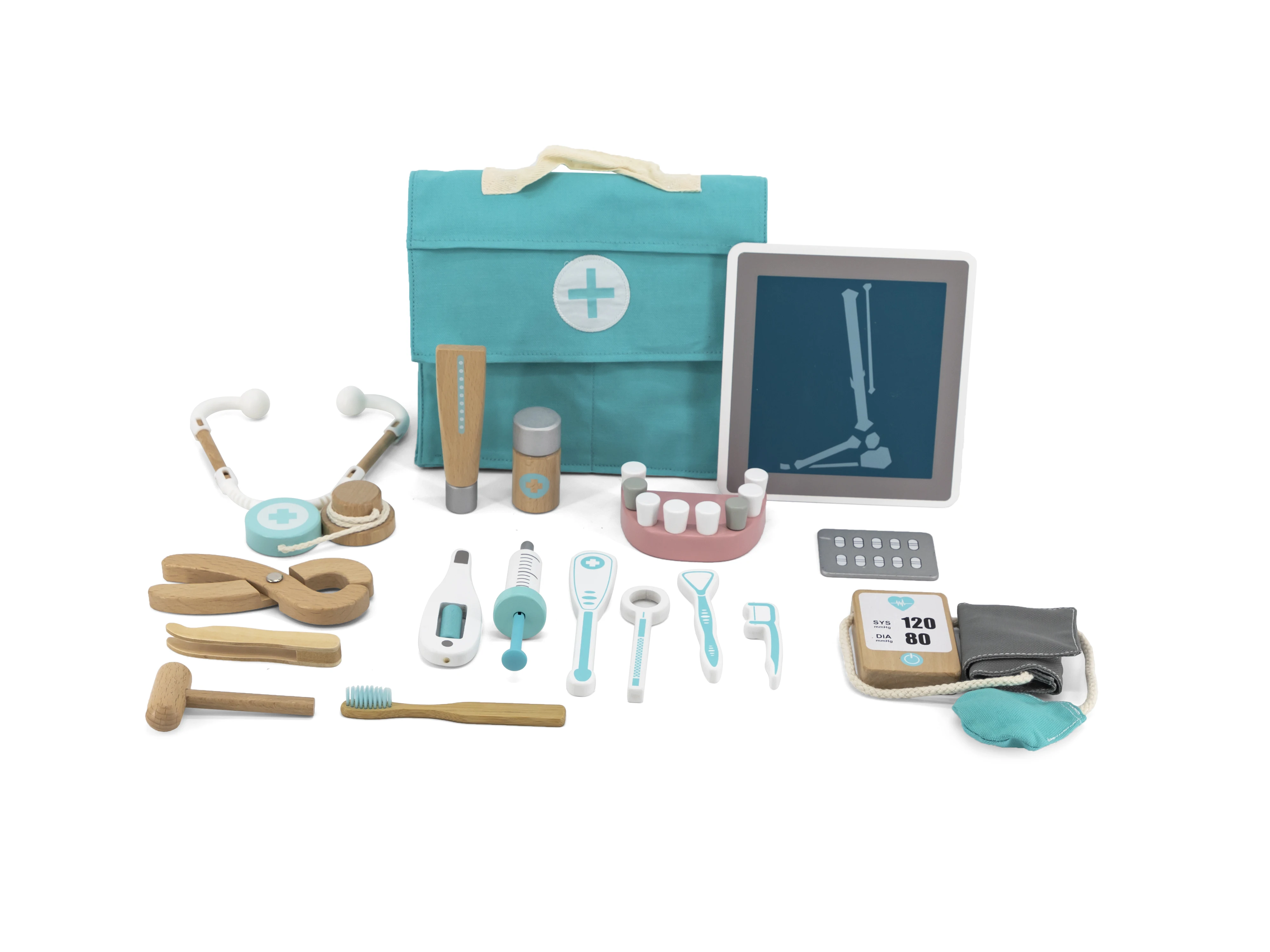 Wooden Dentist Doctor Kit Medical Game Doctor Toys Pretend Play For ...