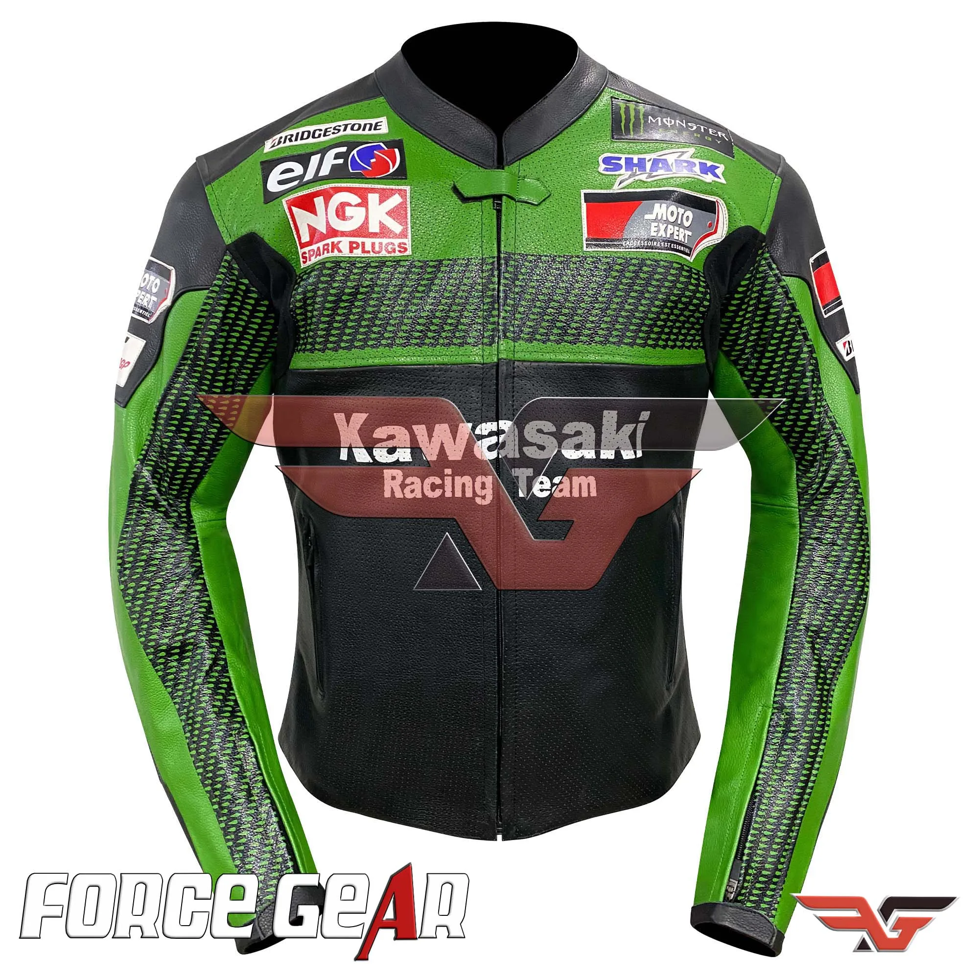 Kawasaki Customized Leather Racing Jacket Motorbike Leather Jacket ...