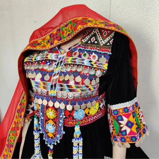 Antique Afghani Vintage Kuchi Tribal Dress With Hand Embroidery & Old ...