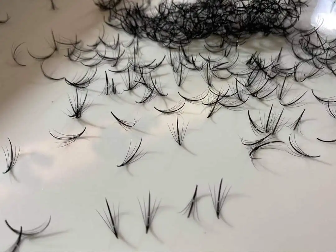 Pointy Base Short Stem Long Stem 3d 5d 6d Wispy Premade Fan Eyelash ...